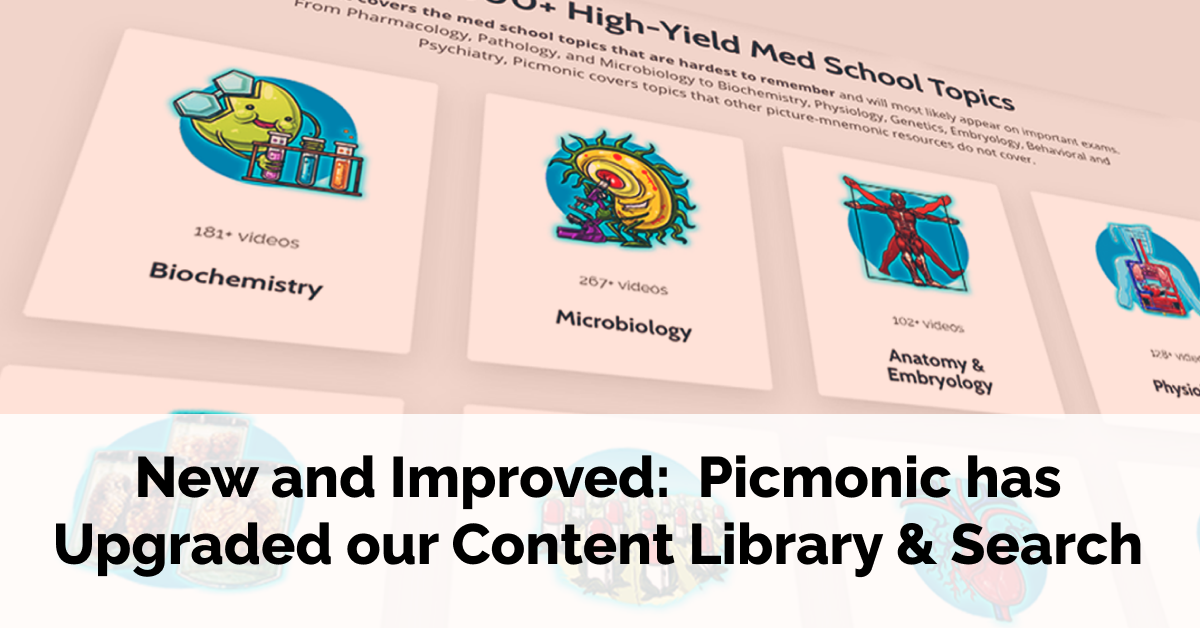 New and Improved: Upgraded Picmonic Content Library & Search